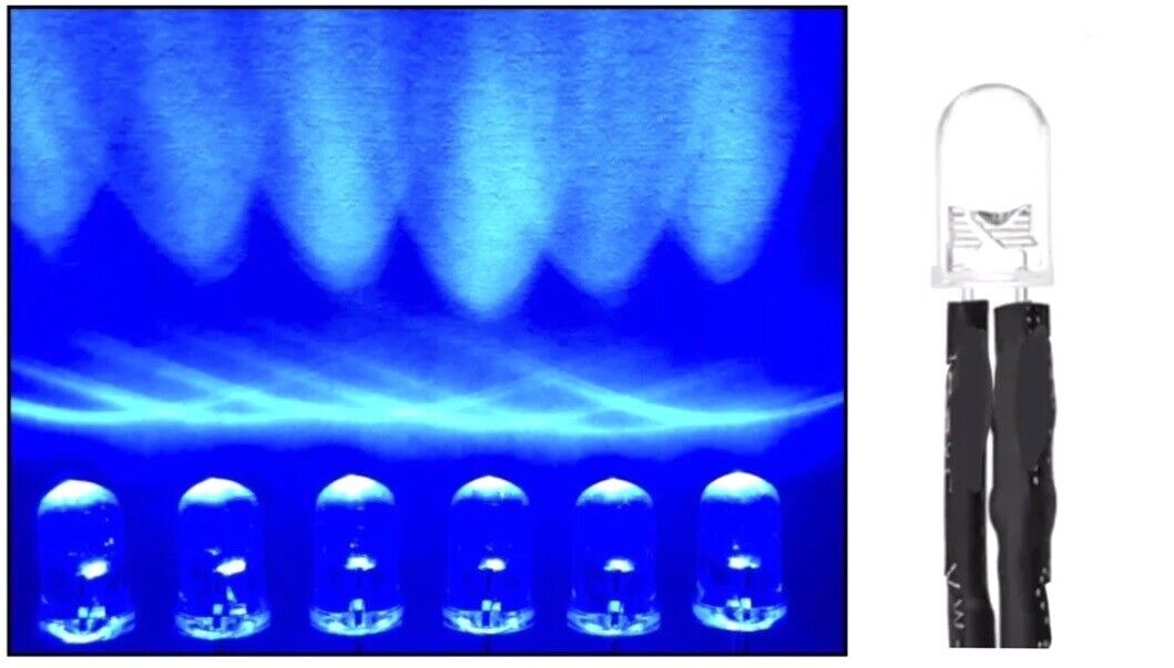 20PC Prewired 6-12V 5mm FLASHING LED 1.5Hz Clear Round Top Light Emitt ...