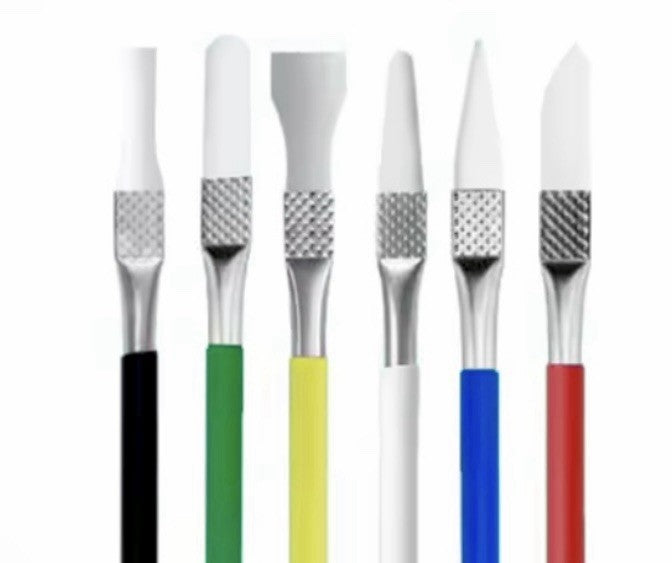 6PC Super Flexible Thin Metal Spudger Repair Opening Tool DIY Phones E ...