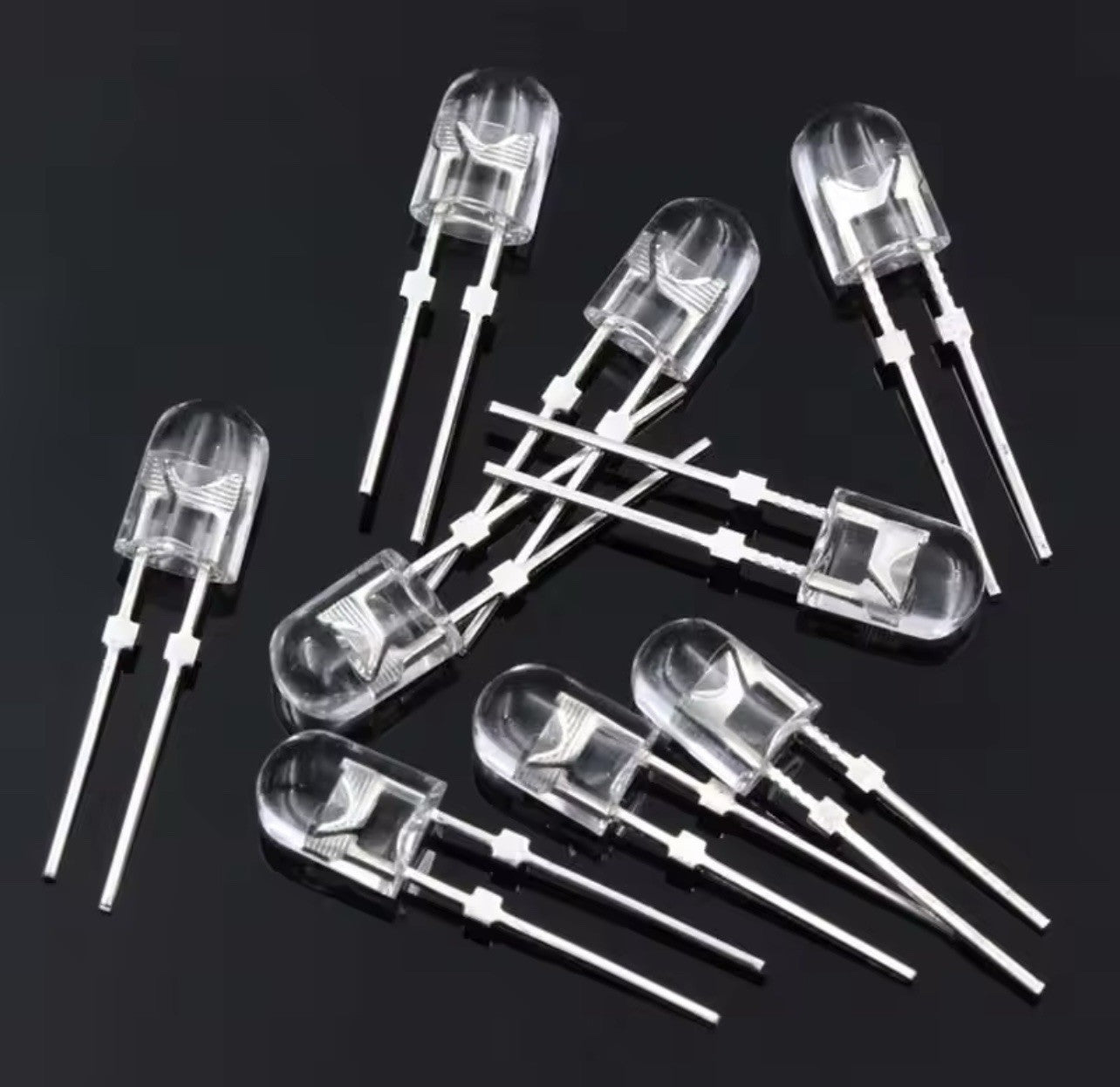100PC RED 546 LED Oval Light Emitting Led Diode Clear Lens LED 625nm S ...
