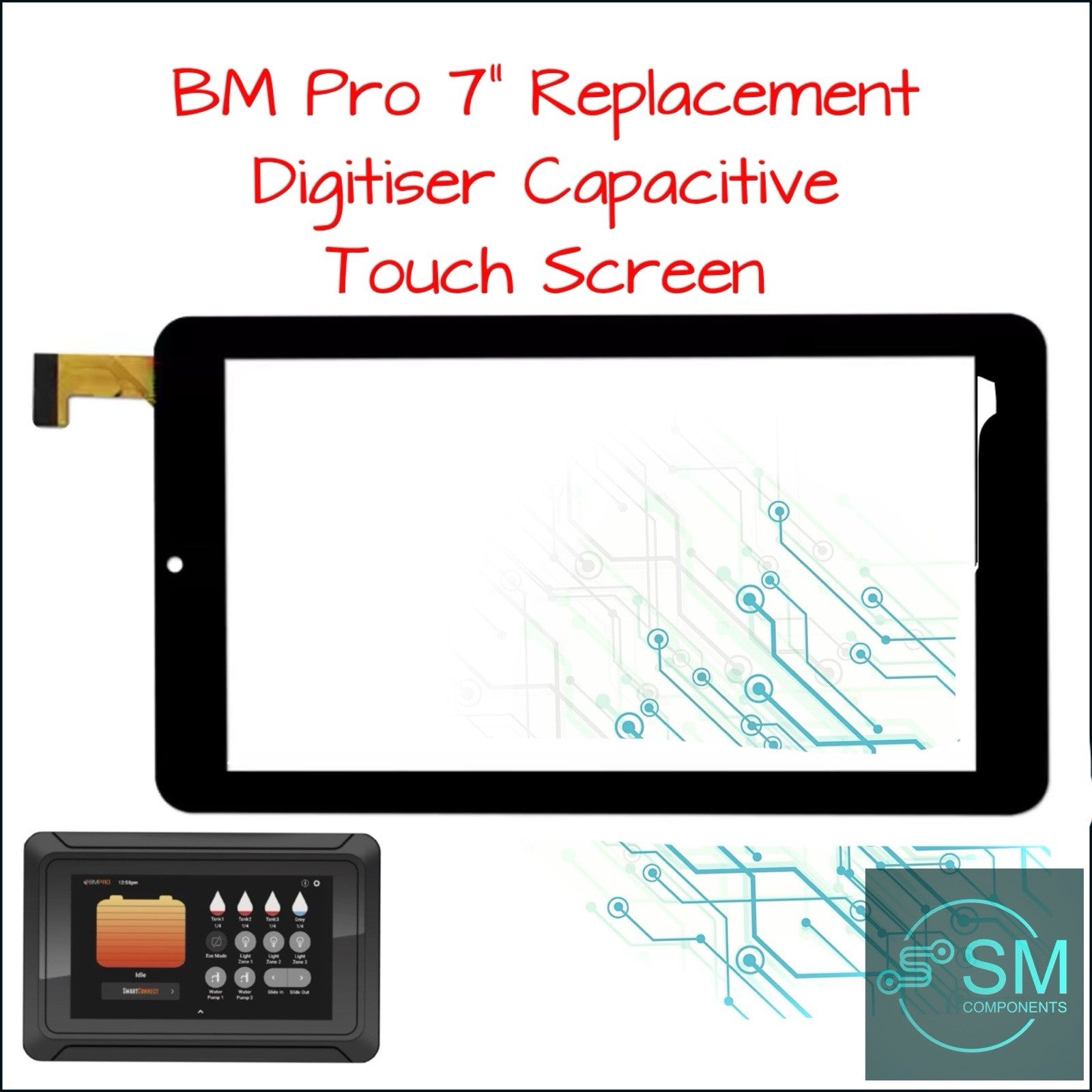 BMPro BM Pro+ JHub Odyssey 7” Replacement Touch Screen Capacitive Digi ...