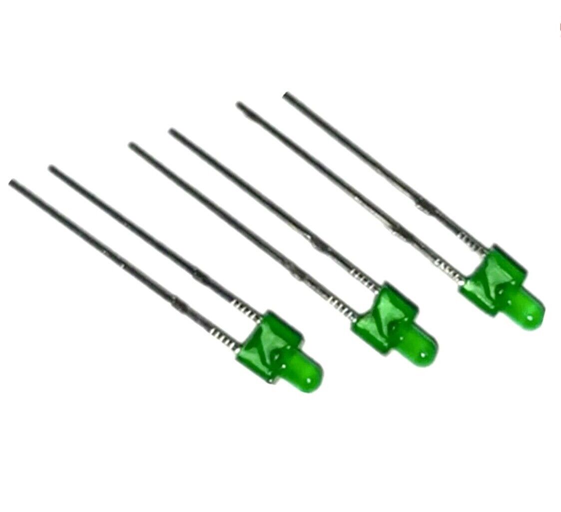 50pcs 2mm LEDS light Emitting Diodes Dome Top DIY Inc Resistors Blue G ...