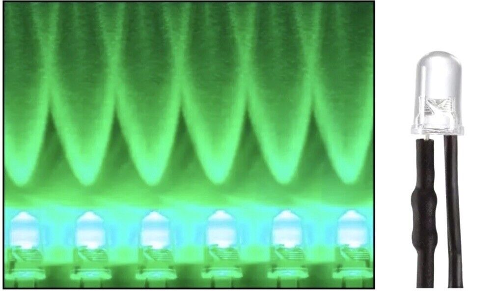 20PC Prewired 6-12V 5mm FLASHING LED 1.5Hz Clear Round Top Light Emitt ...