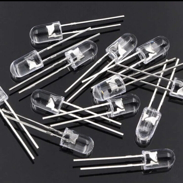 5mm DEEP BLUE VIOLET LED Light Emitting Led Diode Clear Round Head NO ...