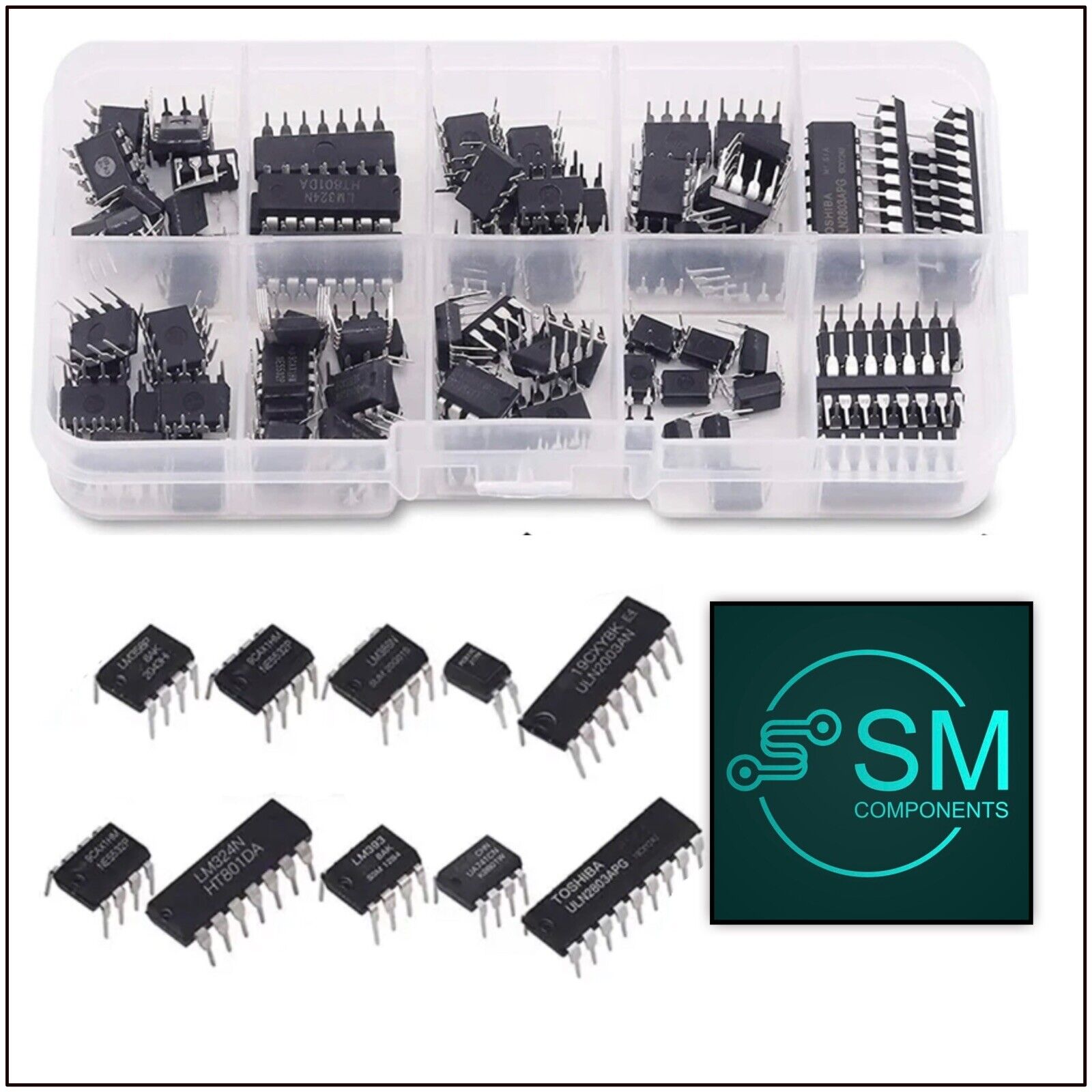 IC Assortment Kit 85 Pcs 10 Types Integrated Circuit Chips For Dual Op ...