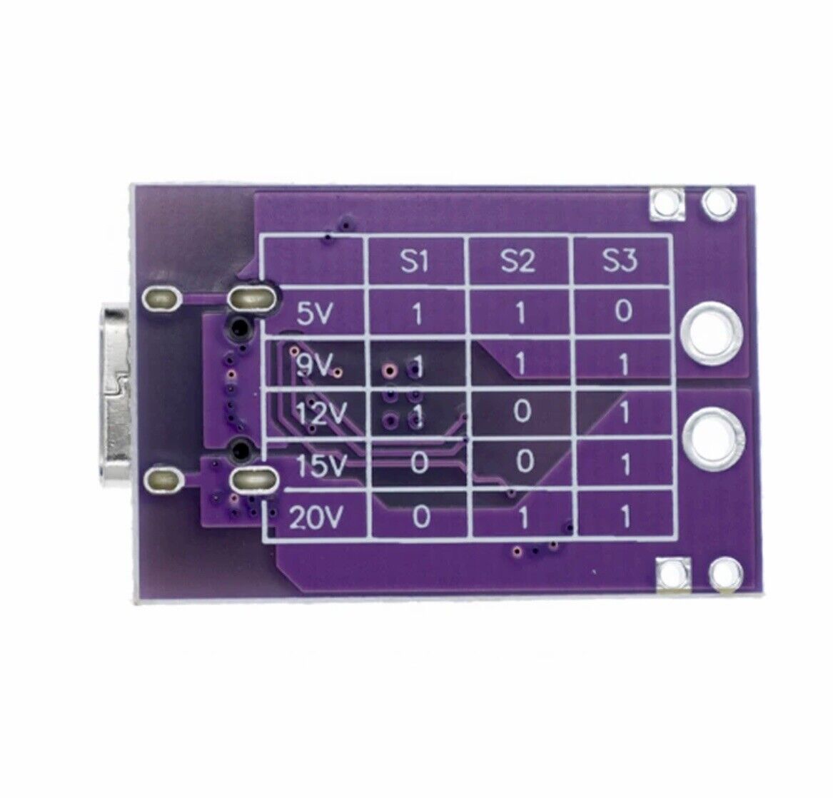 3 X USB Type-C PD/QC/AFC Decoy Trigger Board 5V-20V ADJ Output PD 2-3 ...