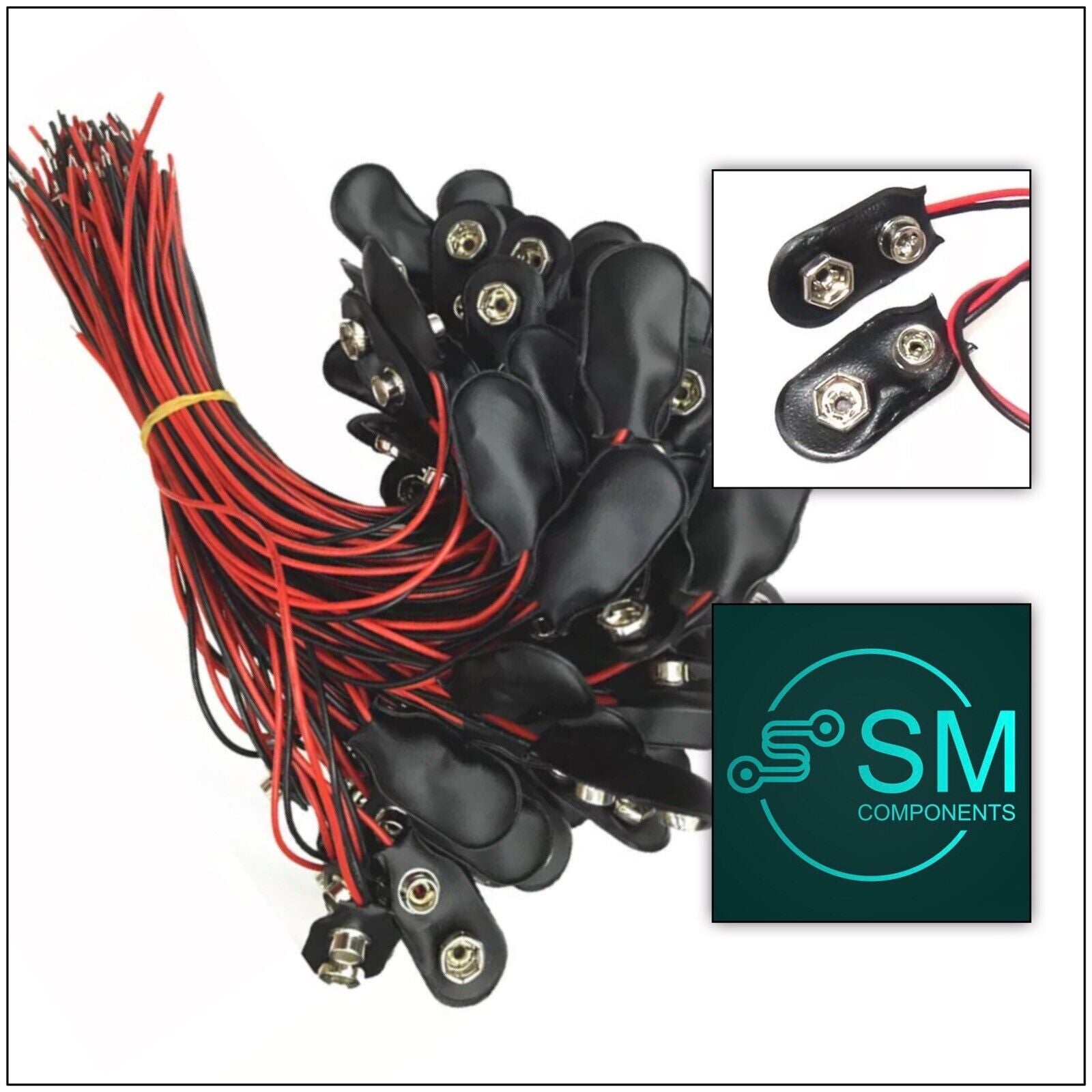 20PCS PP3 9V Volt Battery Connector Clip Snap Diy Project Battery Clip ...