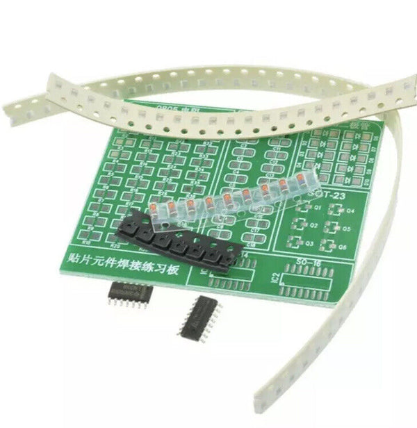 SMD/SMT PCB Component Soldering Practice Board Plate DIY Diode, Resist ...