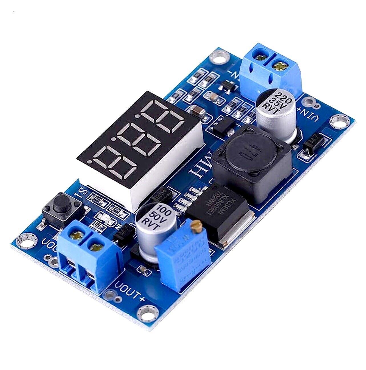 2PCS - XL6009 DC-DC Variable Voltage Boost Step-Up Regulator Module Wi – SM Components